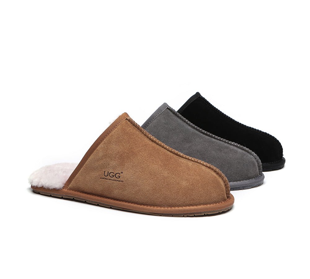 Men UGG Slippers Sheepskin Wool Home Slippers Bennett – Uggoutlet